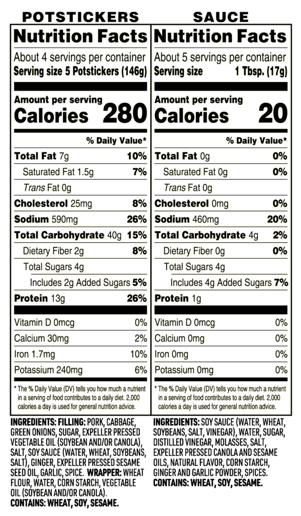 Pork & Vegetable Potstickers 24oz - Ling Ling